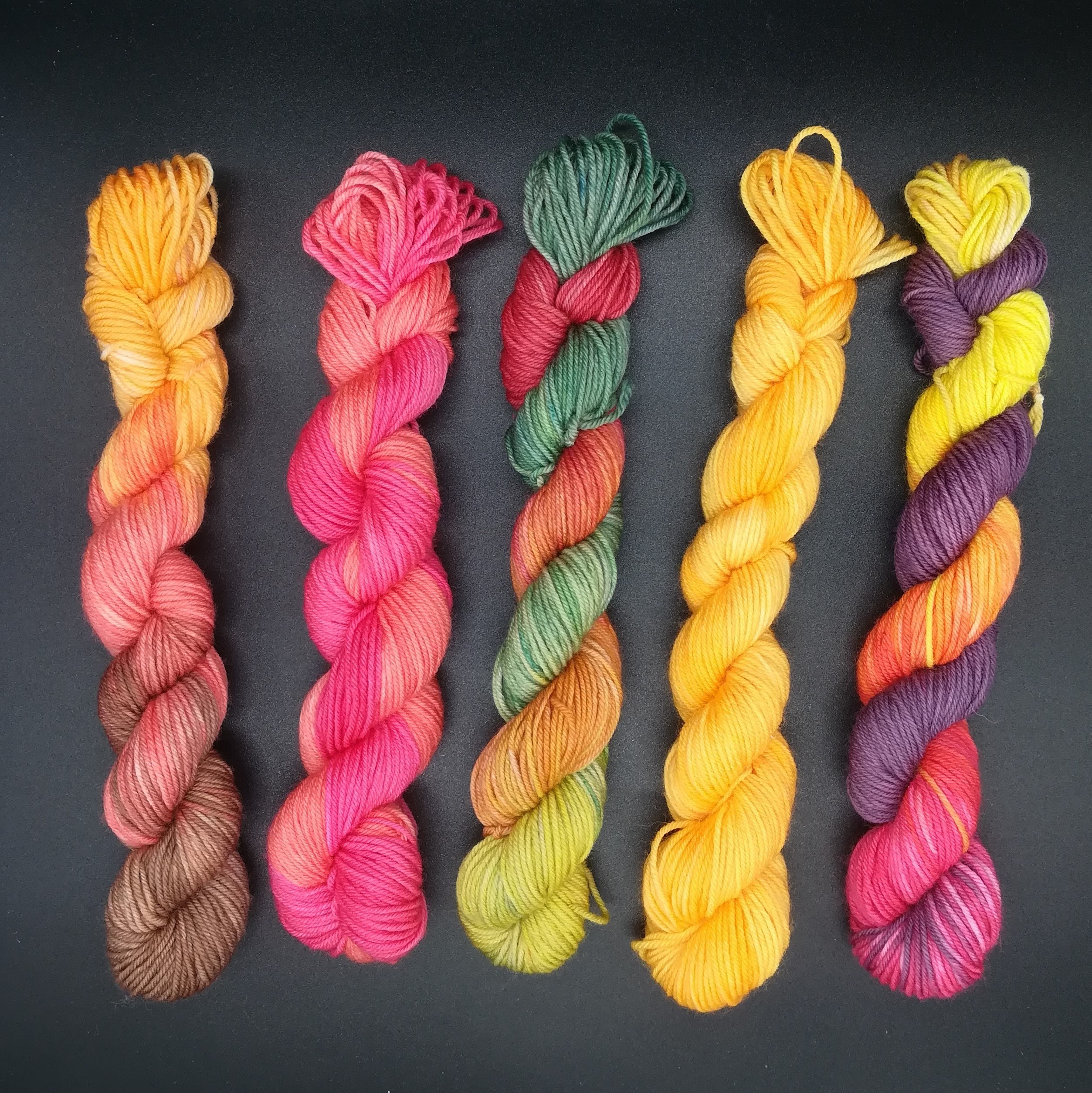 Autumnal Yarns Mini Skein Set Autumn Tones Hand Dyed Yarn - Etsy