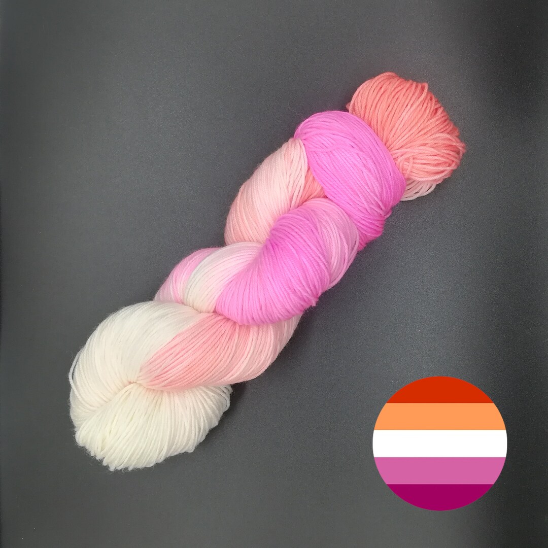 Wlwool Lesbian Pride DK Double Knit Merino Wool 100% Wool Natural Fiber ...