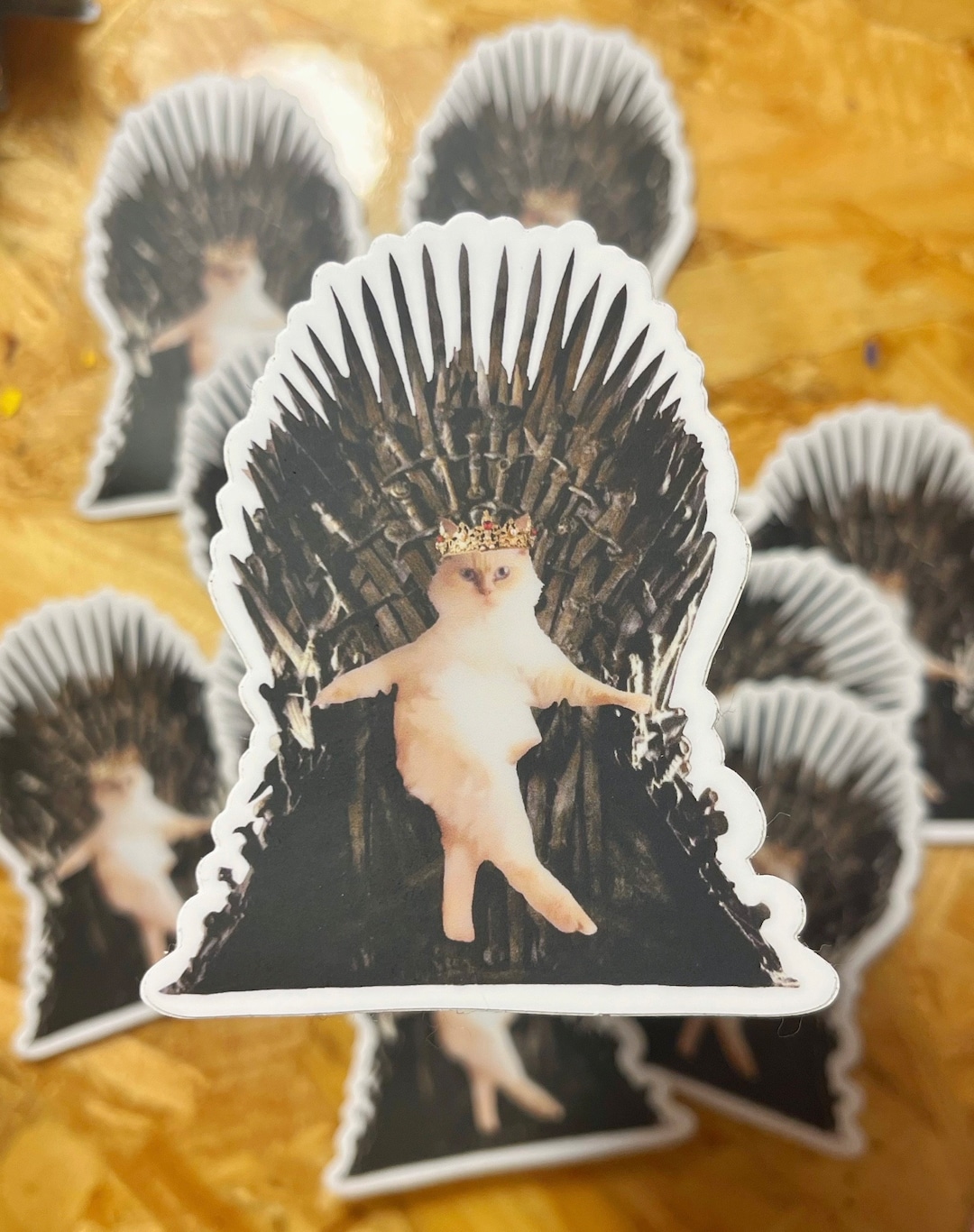 Cute Unique GOT Cat Stickercat Art Sticker Vinyl Stickers - Etsy