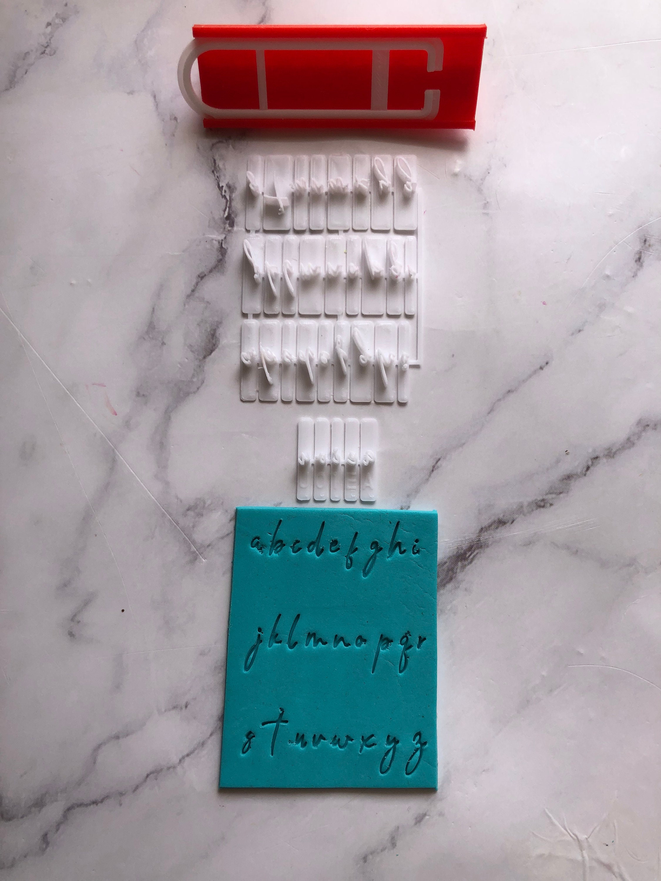 Signature Style Font Cookie Fondant Stamp Set - Etsy