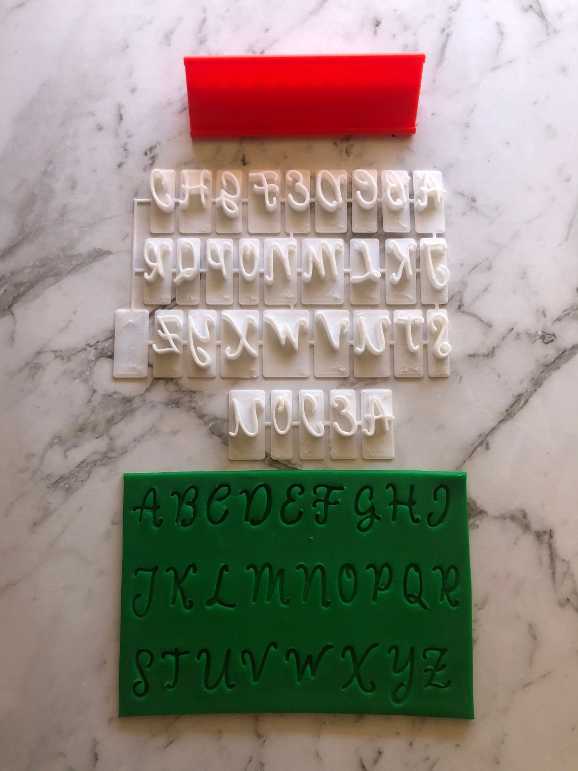 Cursive Style Large Font Cookie Fondant Stamp Set - Etsy