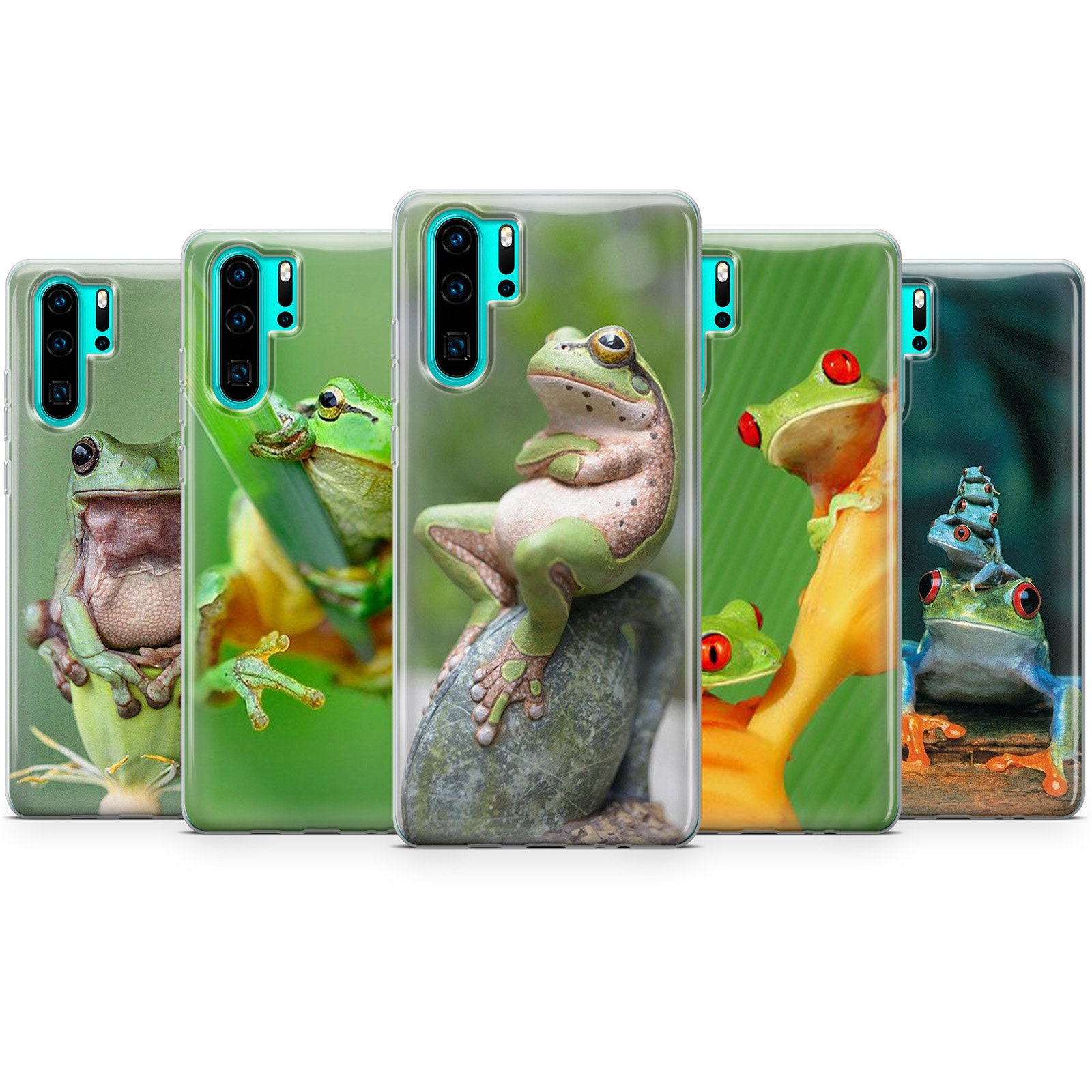 Green Frog Phone Case Print for iPhone SE 5 6 7 8 12 11 13 14 XS XR S20 ...
