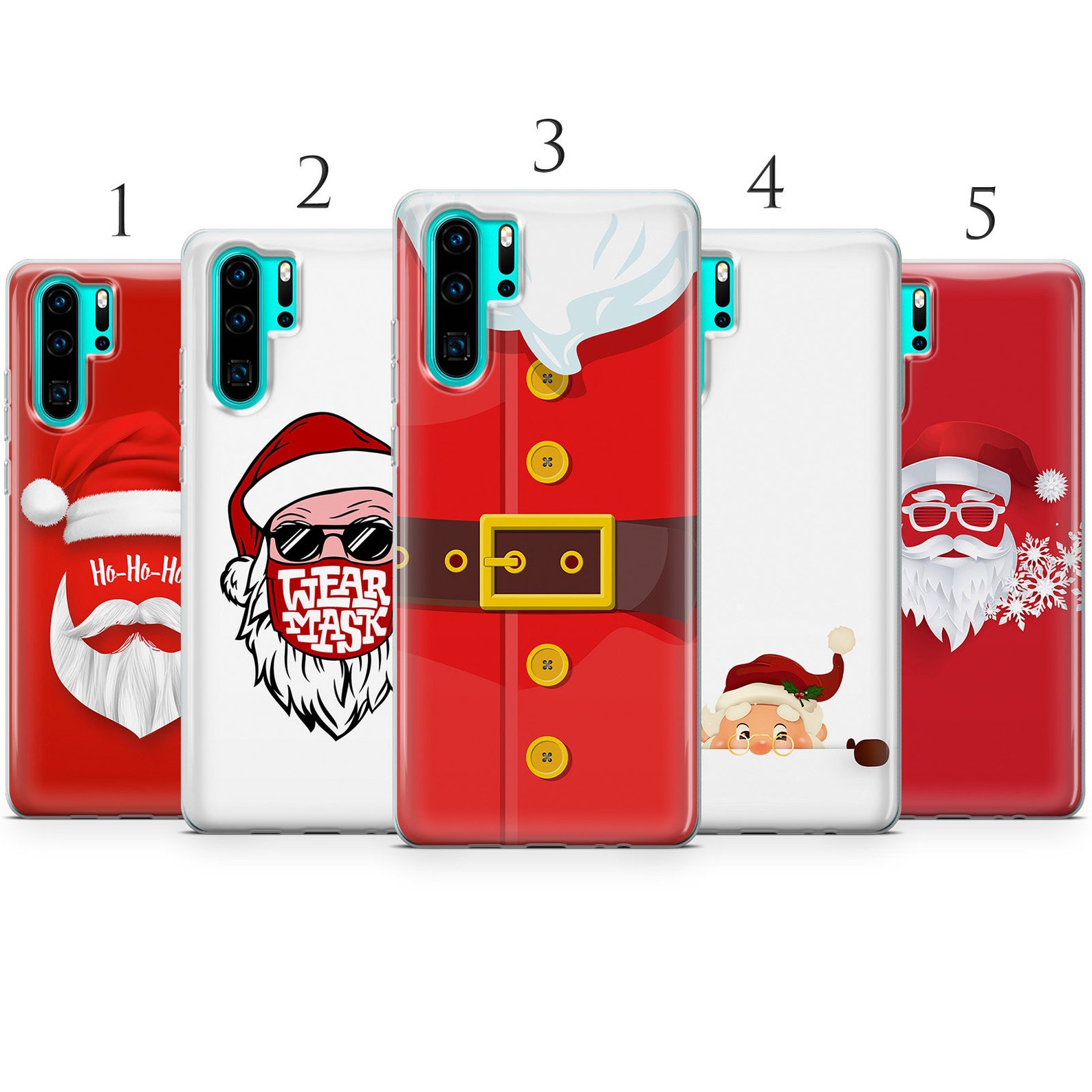 Christmas Santa Claus Gel Phone Case for iPhone SE 5 6 7 8 11 12 XS XR ...