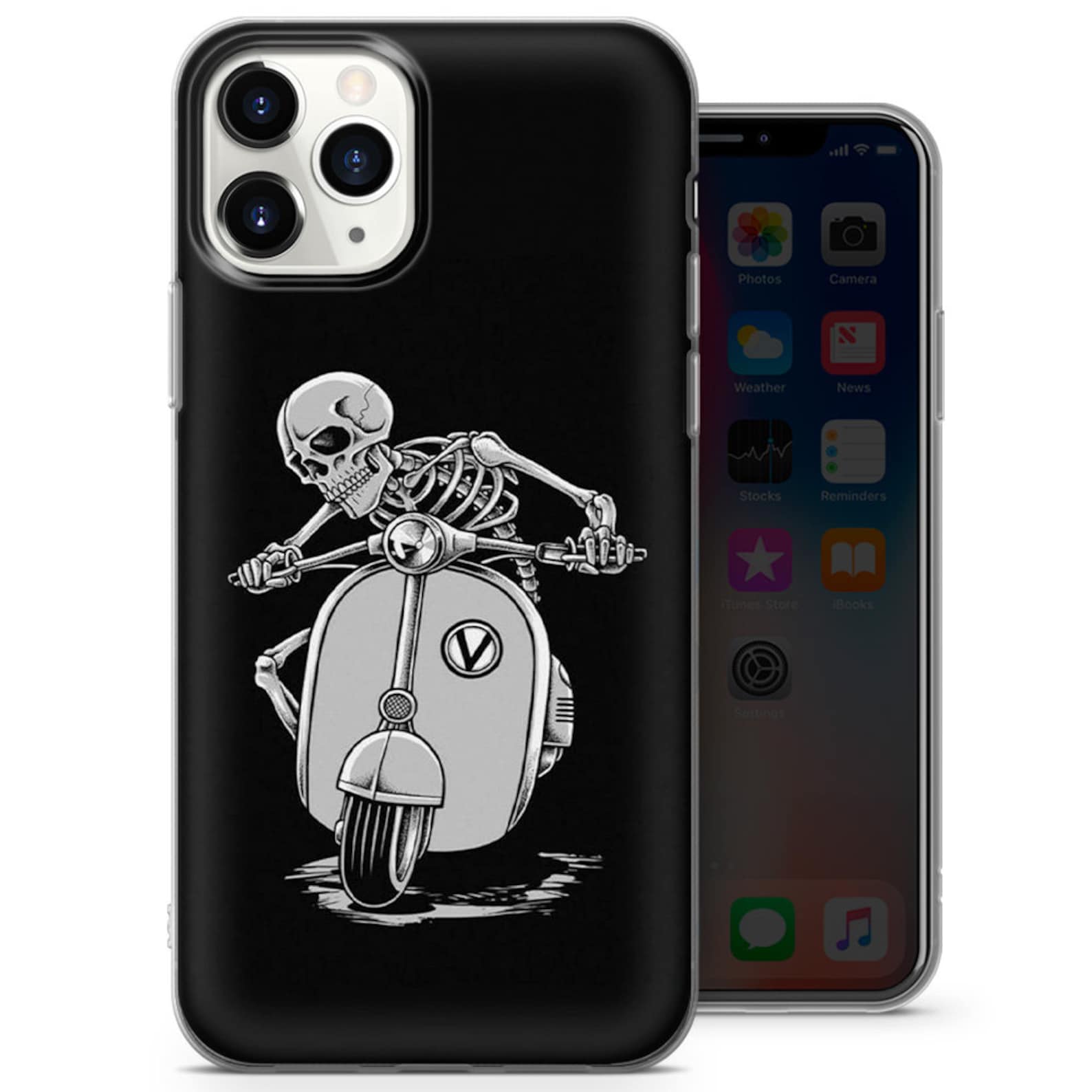 Skeleton Skull Gel Phone Case For iPhone SE 5 6 7 8 8 11 12 | Etsy