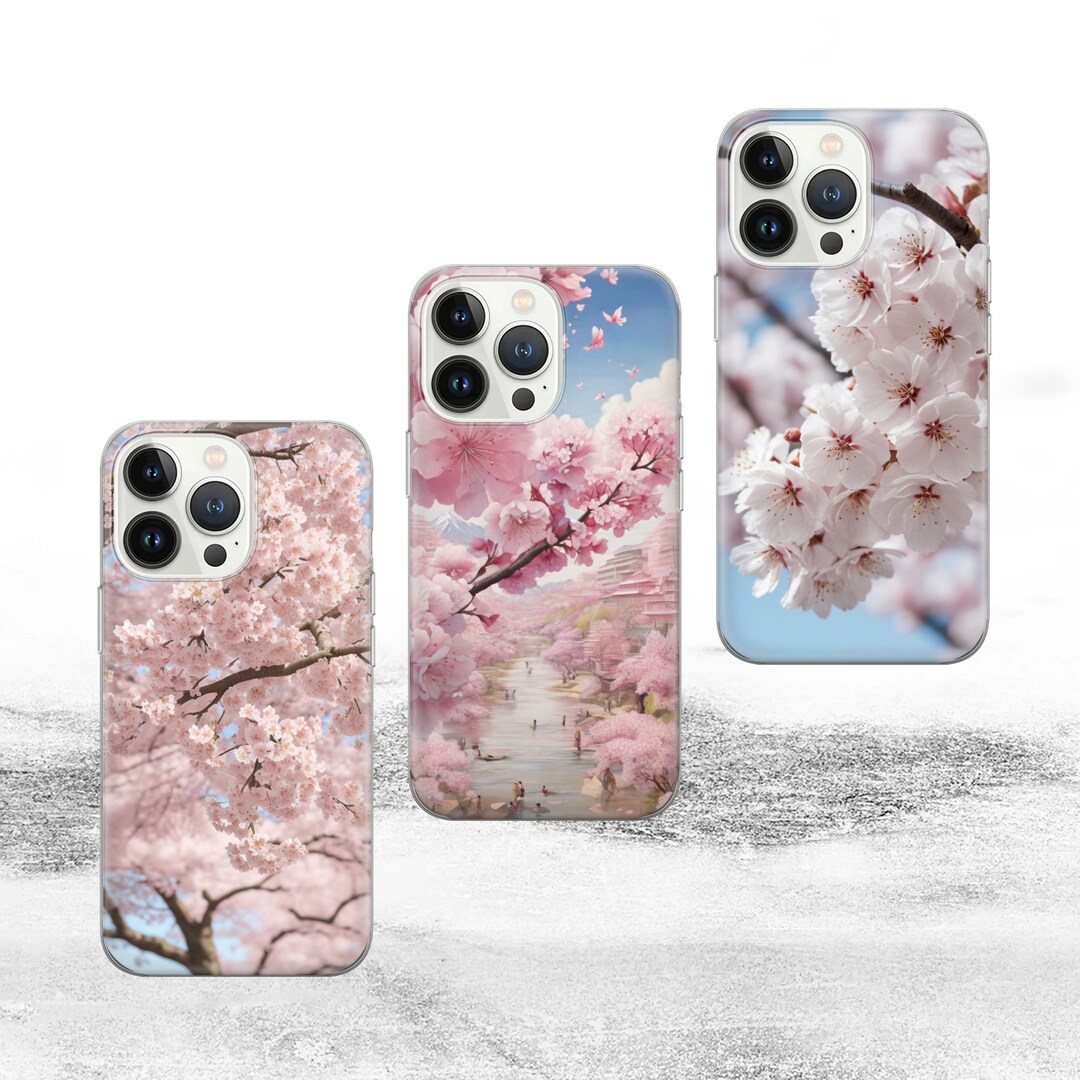 Cherry Blossom Phone Case, Floral TPU Gel Cover - Etsy UK