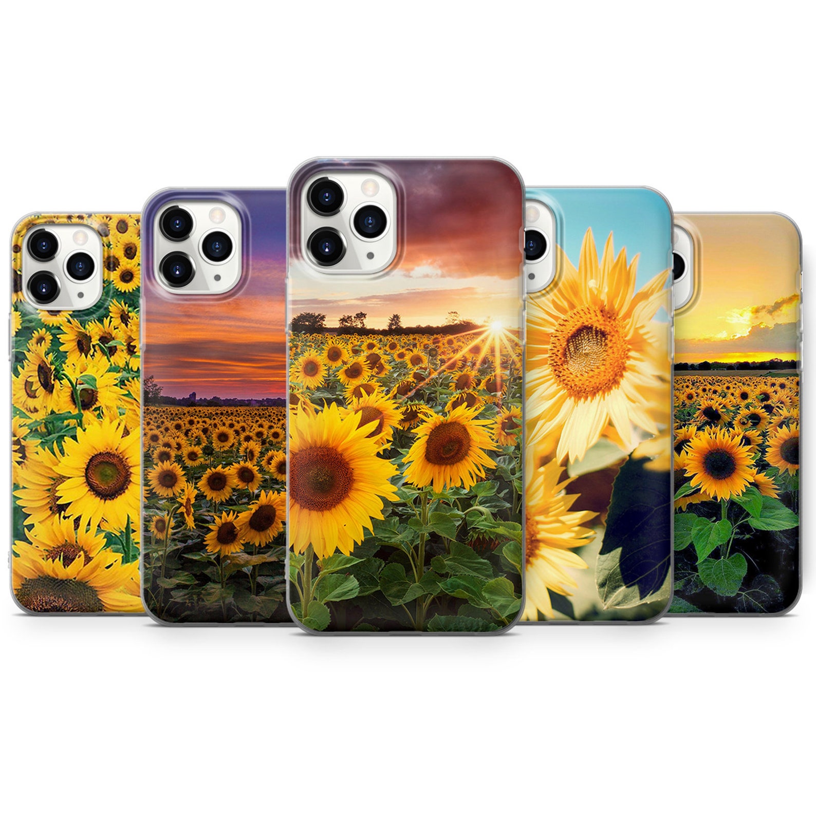 Sunflower Gel Phone Case For iPhone SE 5 6 7 8 12 11 XS XR s8 | Etsy