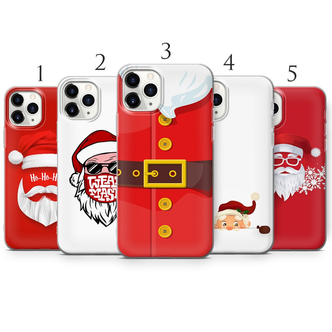 Christmas Santa Claus Gel Phone Case for iPhone SE 5 6 7 8 11 12 XS XR ...