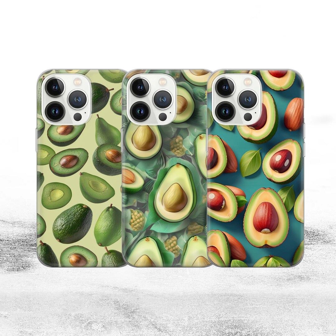 Avocado Pattern Phone Case for iPhone SE 5 6 7 8 11 12 13 14 15 XS XR ...