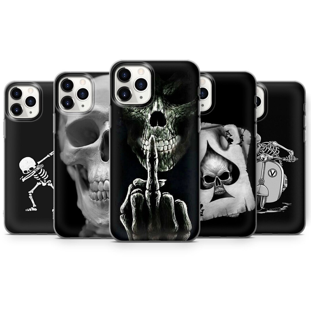 Skeleton Skull Gel Phone Case for iPhone SE 5 6 7 8 8+ 11 12 Pro Max XS ...