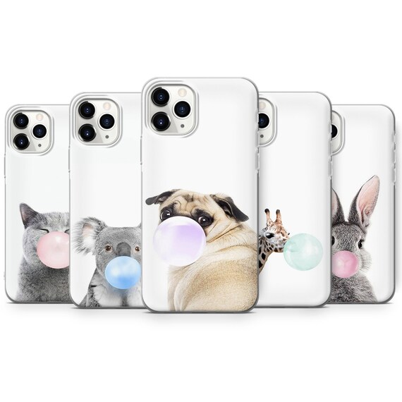 Animal Bubble Gum Gel Phone Case for Iphone SE 5 6 7 8 12 11 - Etsy