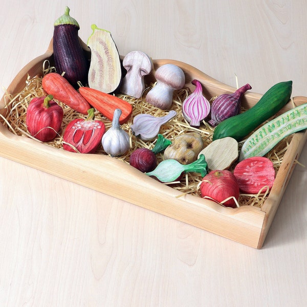 Wooden Play Food - Etsy