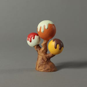Candy Trees Waldorf Inspired Wooden Toy, Hand-painted Wooden Tree ...