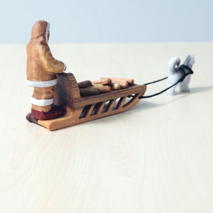 Wooden Inuit People, Wooden Eskimo Figures, Hand Made Toy, Inuit With ...