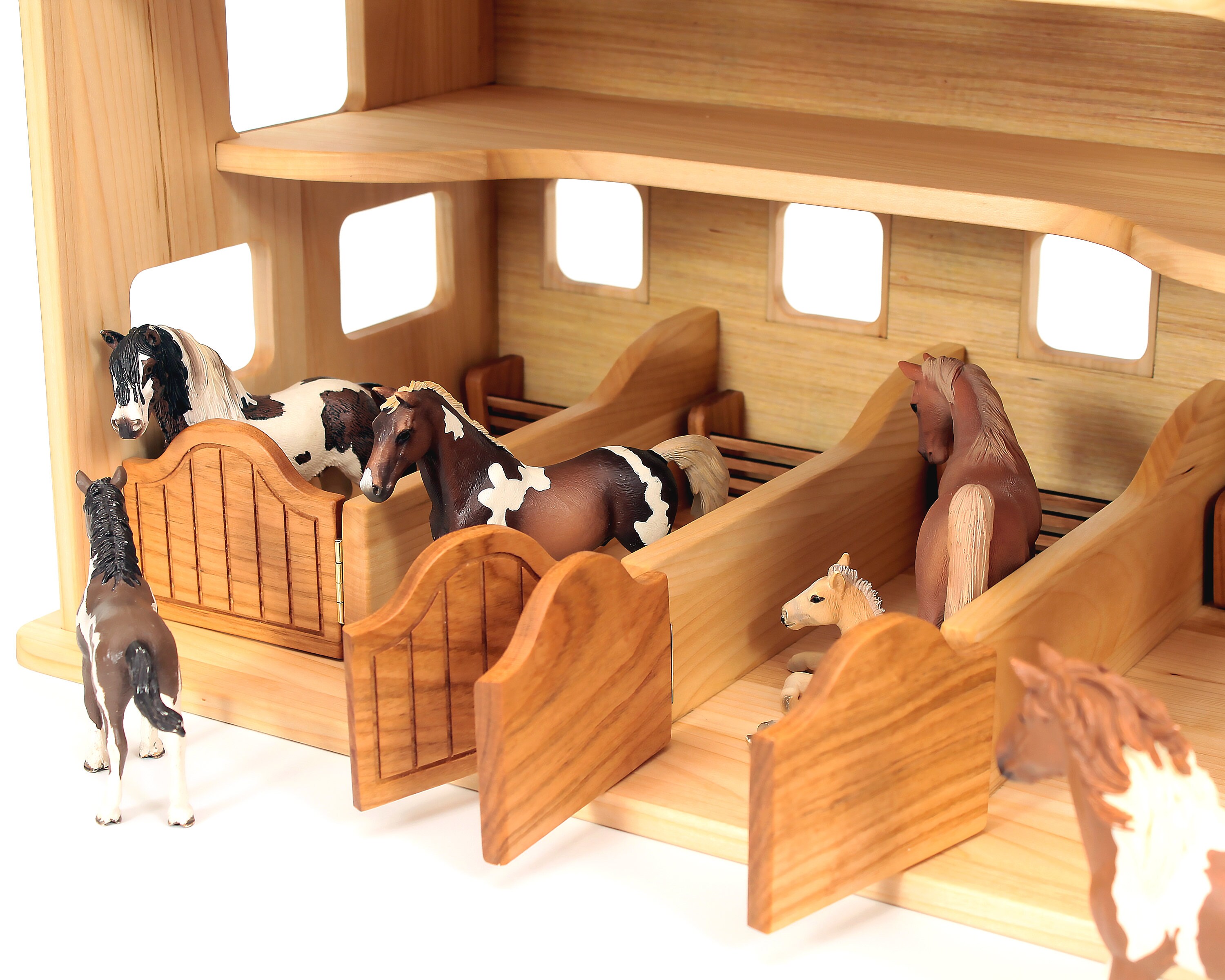 Wooden Toy Horse Stable Wooden Montessori Barn Waldorf Farm | Etsy