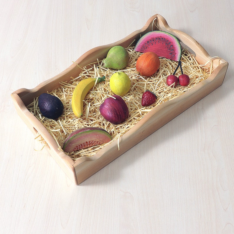 Wooden Fruits SET Pretend to Play Fruits Toys Play Food Set - Etsy