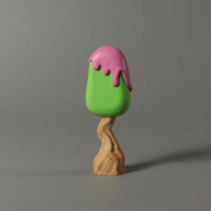 Ice Cream Tree Waldorf Wooden Toy, Hand-painted Wooden Tree, Montessori ...