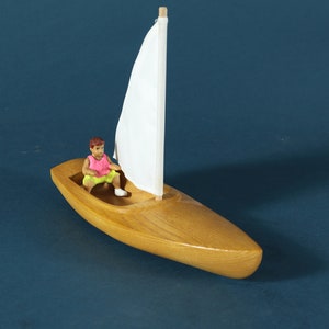 Wooden Sailboat Toy, Wood Sailing Vessel, Handmade Toys, Wooden Boat ...