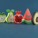 Wooden Fruits Educational Stacking Toy Set Manipulative - Etsy