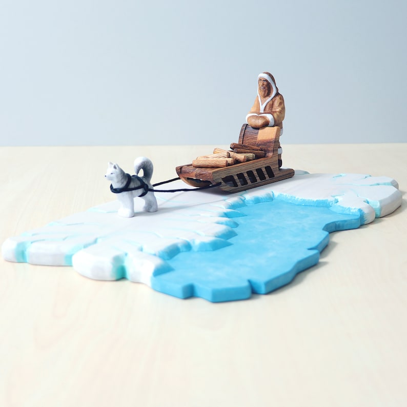 Wooden Inuit People Wooden Eskimo Figures Hand Made Toy - Etsy