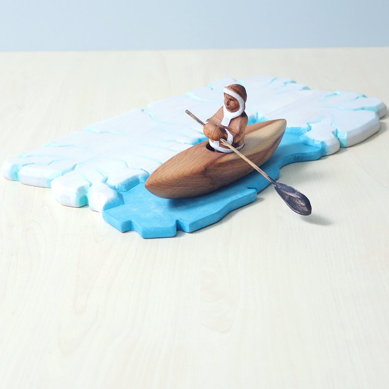 Handmade Wooden Inuit People Playset: Arctic Eskimo Adventure Toy - Etsy