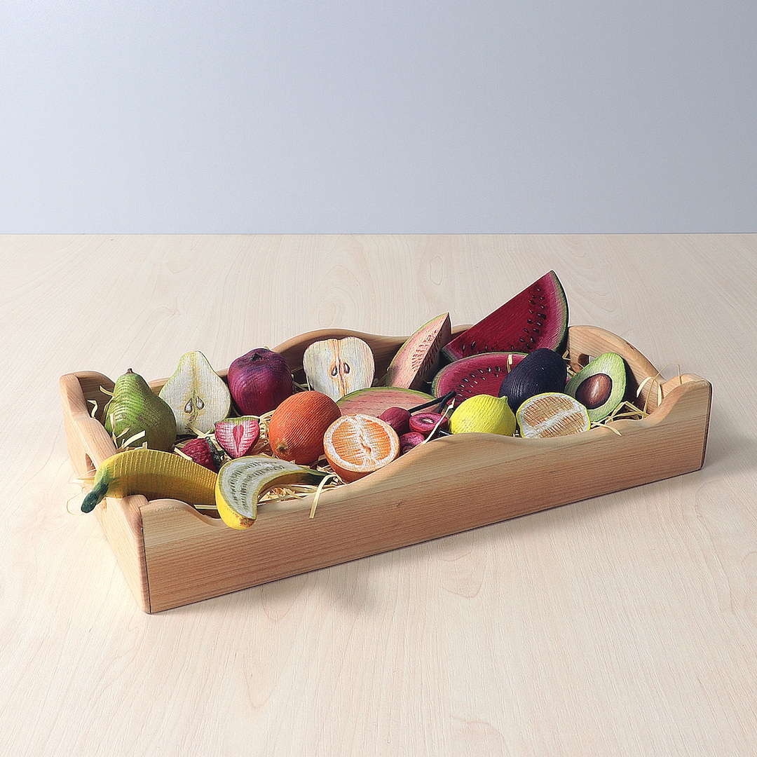 Wooden Fruits SET, Pretend to Play Fruits Toys, Play Food Set, Waldorf ...
