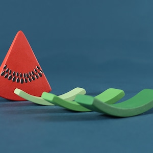 Wooden Fruits Educational Stacking Toy Set Manipulative - Etsy