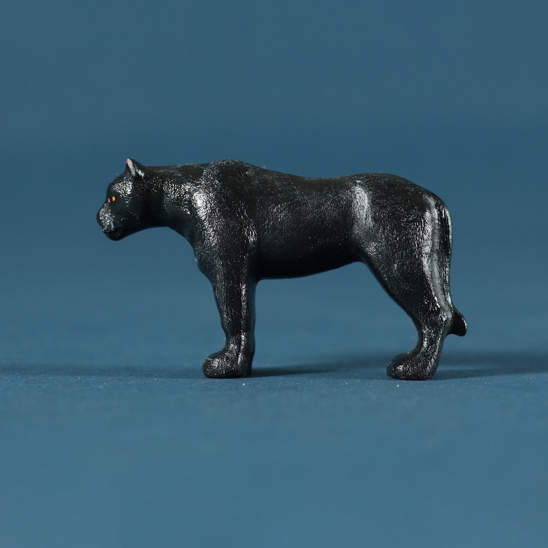 Black Panther Wooden Toy - Perfect Gift for Kids, Handcrafted Big Cat ...