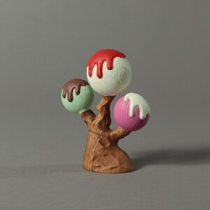 Candy Trees Waldorf Inspired Wooden Toy, Hand-painted Wooden Tree ...