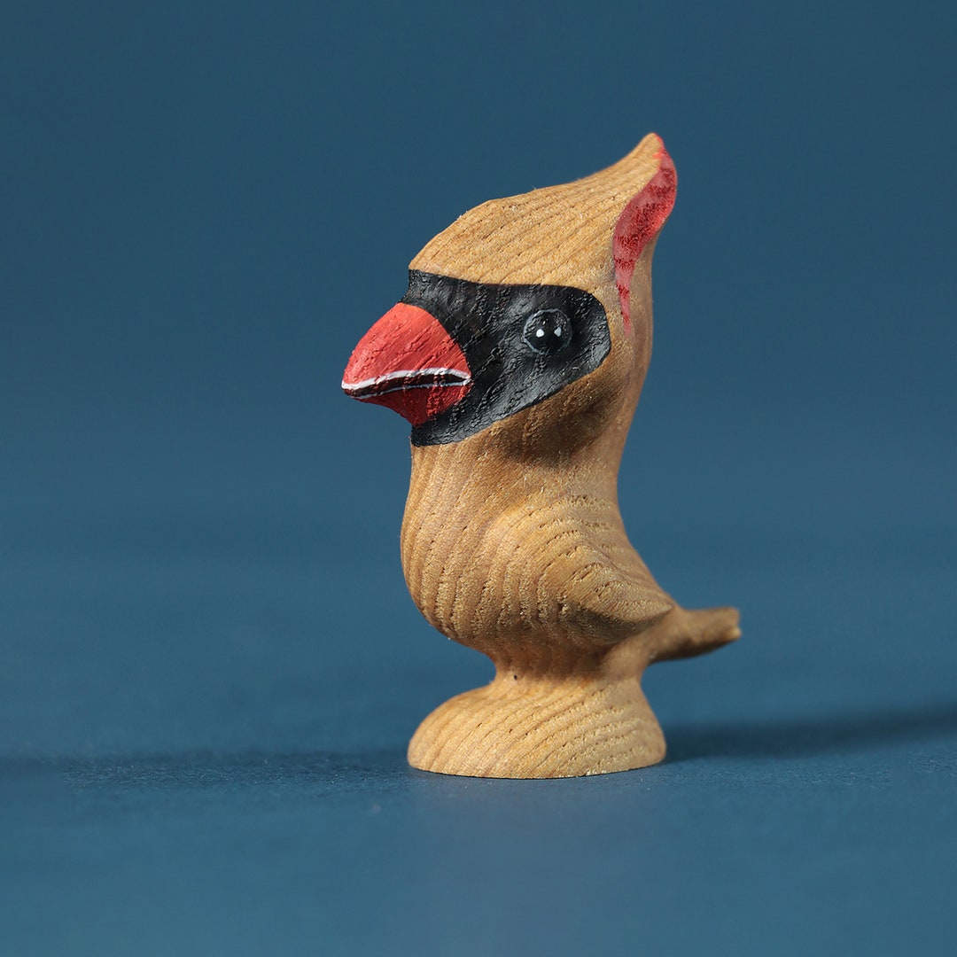 Wooden Cardinal Bird Cartoon Character | Hand Made Bird | Gift for Kids ...