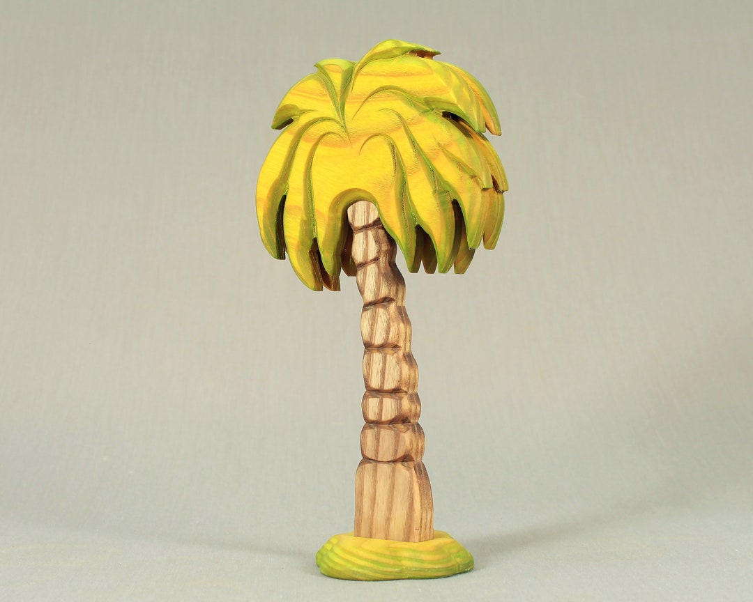 Wooden PALM TREE, Handmade Toys, Painted Tree, Tropical Wooden Toy ...
