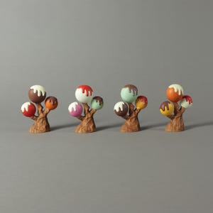 Candy Trees Waldorf Inspired Wooden Toy, Hand-painted Wooden Tree ...