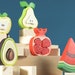 Wooden Fruits Educational Stacking Toy Set Manipulative - Etsy