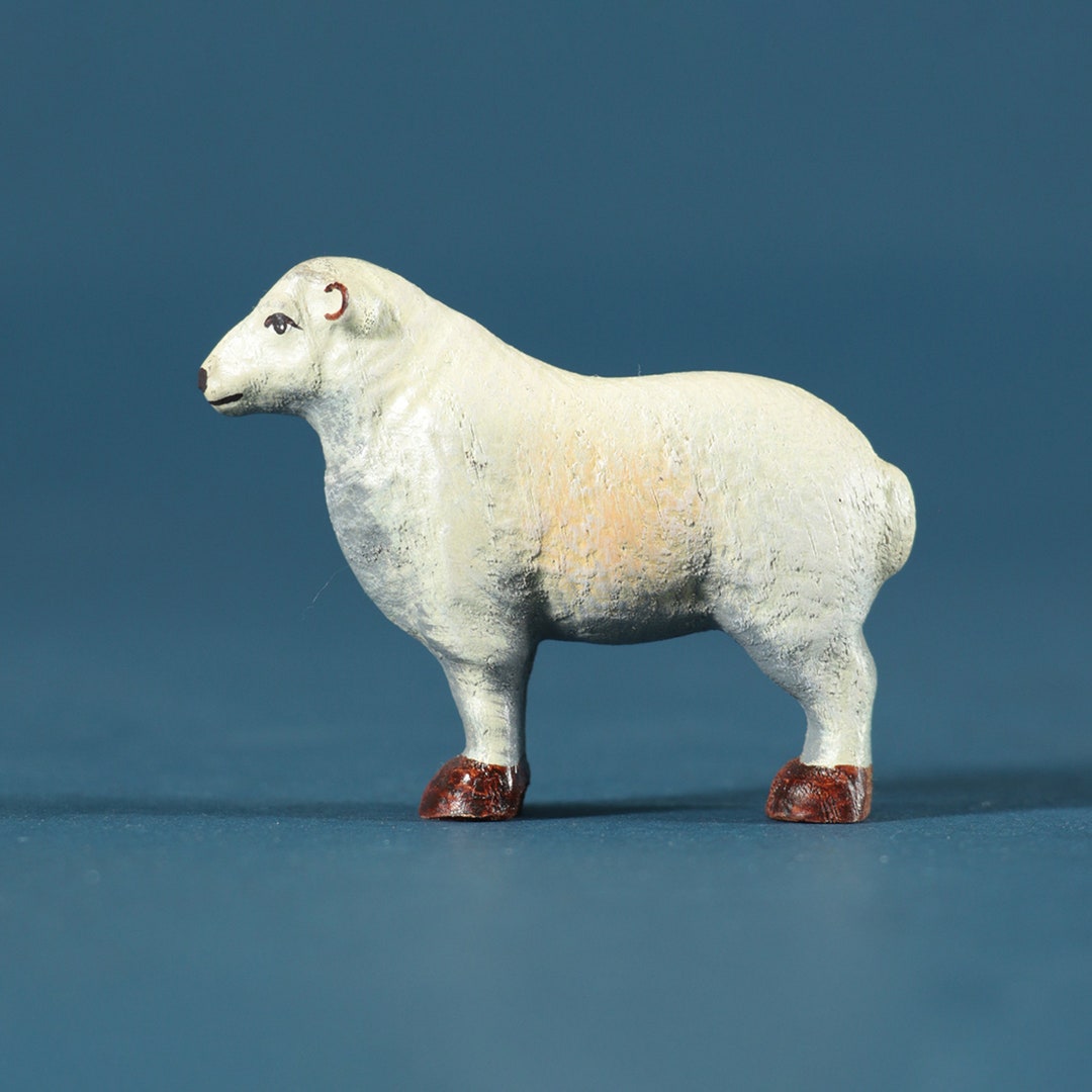 Wooden Sheep Collectible Figurine, Domestic Animals, Waldorf Toys, Farm ...