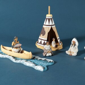 Native American People Handmade Wooden Toy, Indigenous American, Open ...