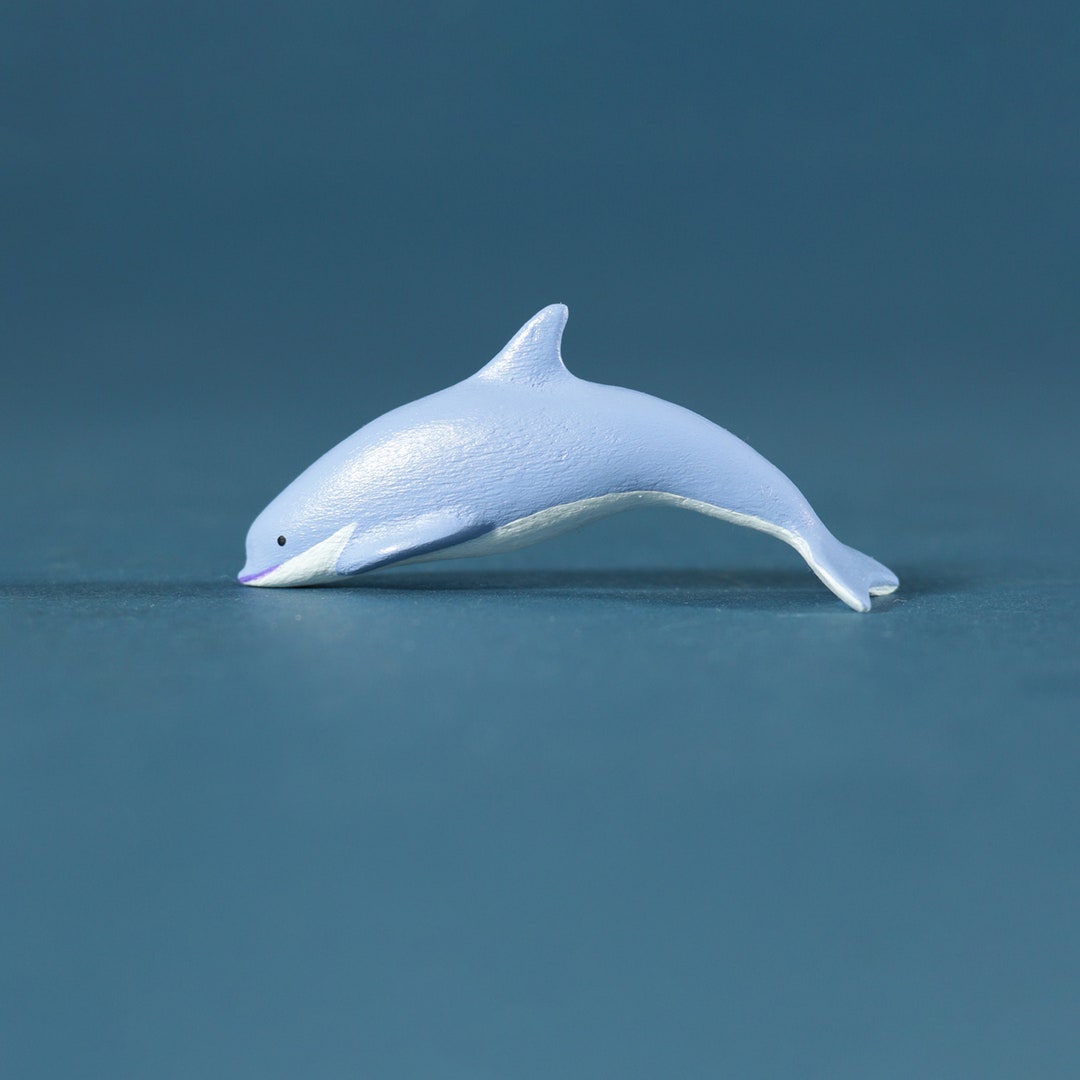 Wooden Dolphin Collectible Toy Figurine, Oceanic Creatures Toy, Wooden ...