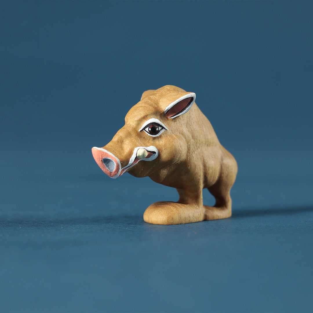 Wooden Boar Cartoon Character | Wooden Toys | Hand Made Wild Boar ...