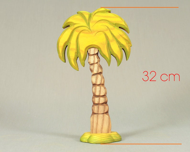 Wooden PALM TREE Handmade Toys Painted Tree Tropical Wooden - Etsy