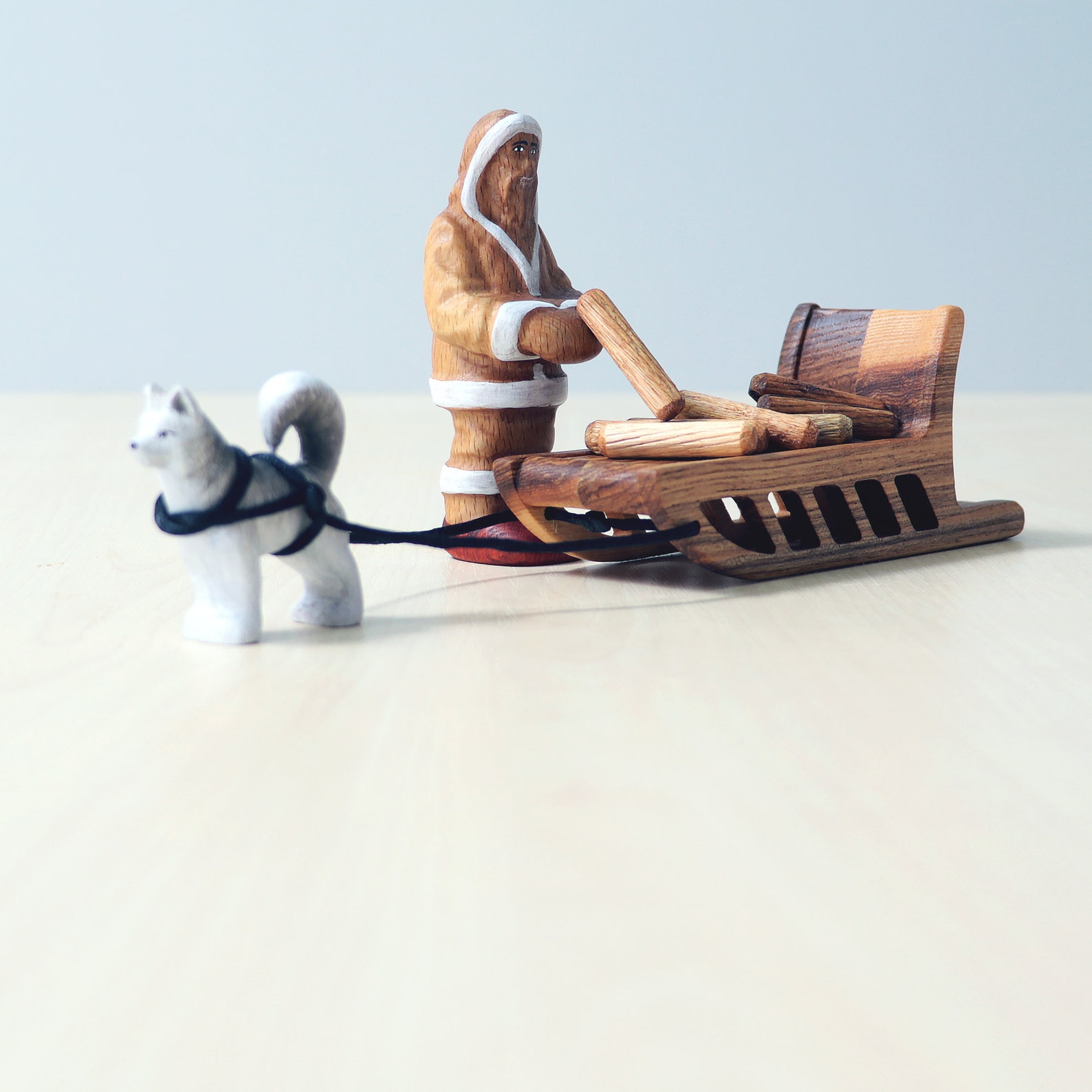 Wooden Inuit People Wooden Eskimo Figures Hand Made Toy - Etsy