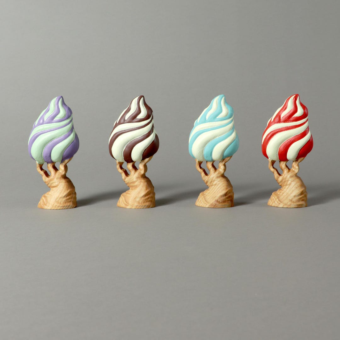 Ice Cream Tree Toy, Hand-painted Wooden Tree, Montessori and Waldorf ...