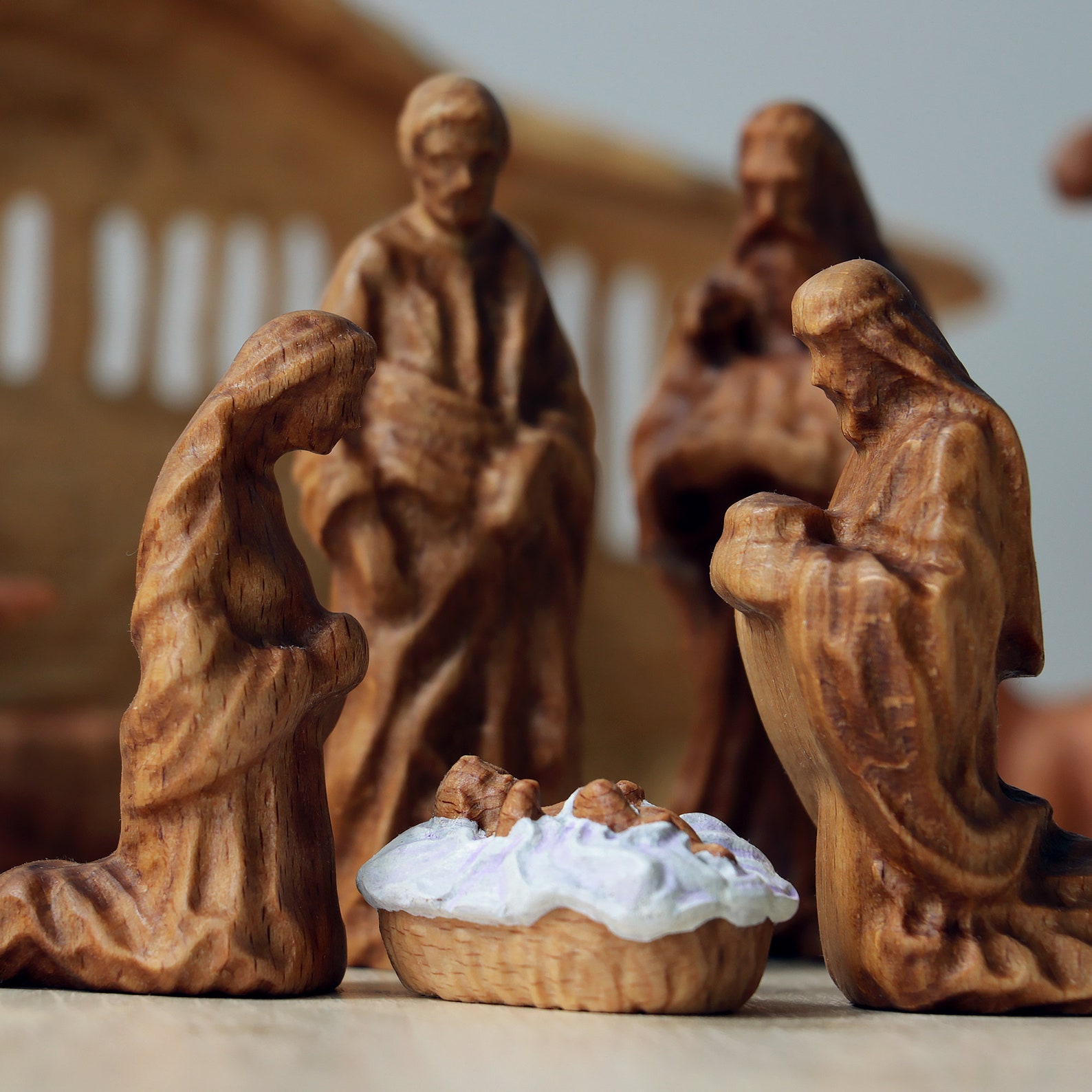 Handmade Wooden Nativity Set: Christmas Religious Decor - Etsy