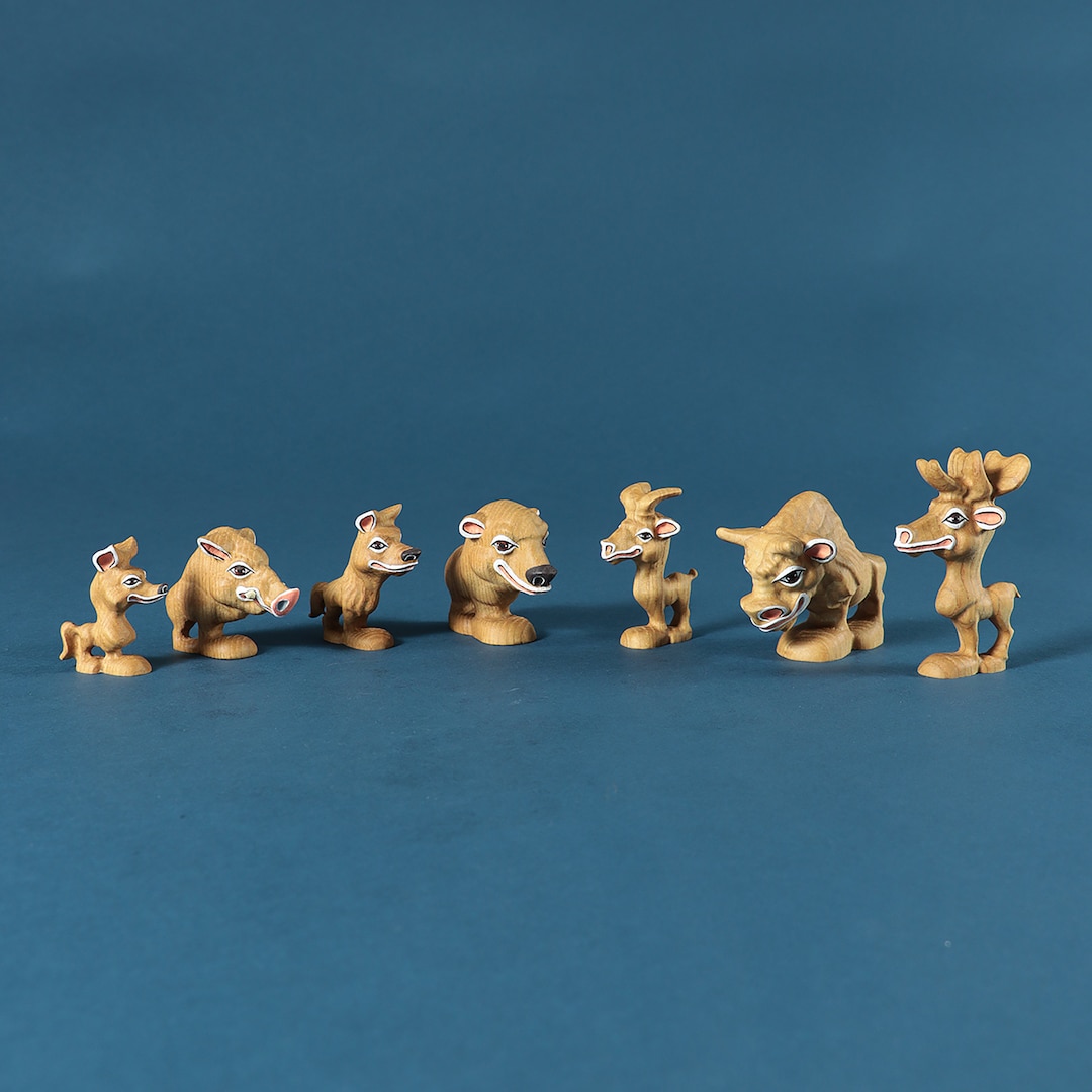 Woodland Animals Toy Set - Cartoon Characters | Hand Made Toy | Gift ...