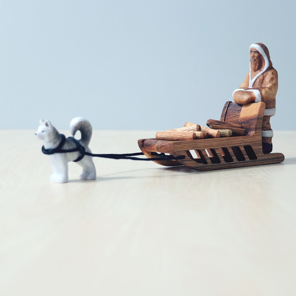 Wooden Inuit People Wooden Eskimo Figures Hand Made Toy - Etsy