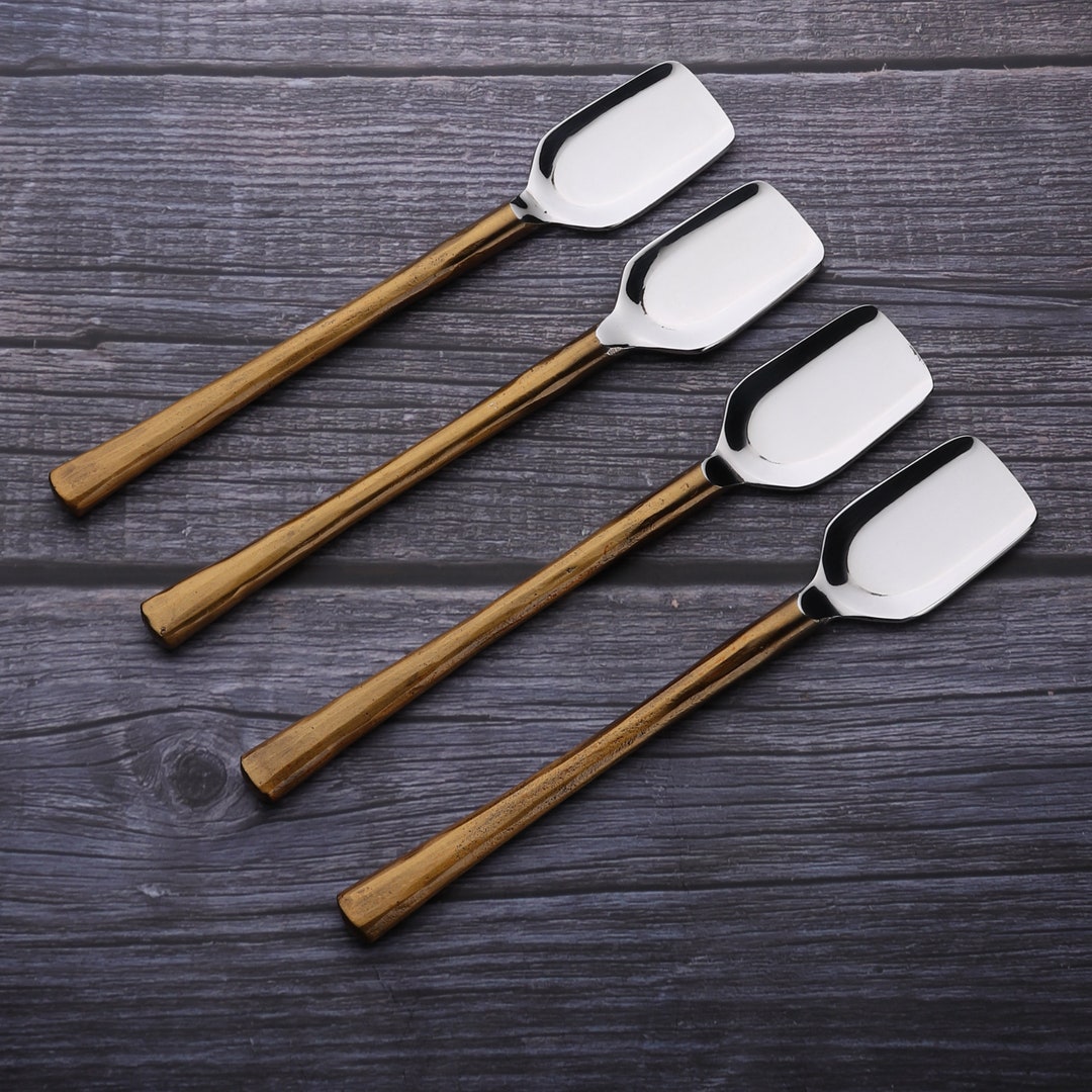 INOX Medicki Vintage Gold Stilton Spoon 4 Pc. Set - Etsy