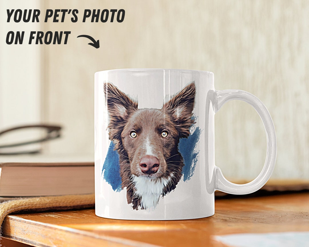 Custom Dog Mug - Pet Custom Portrait - Dog Lover Coffee Mug - Pet ...