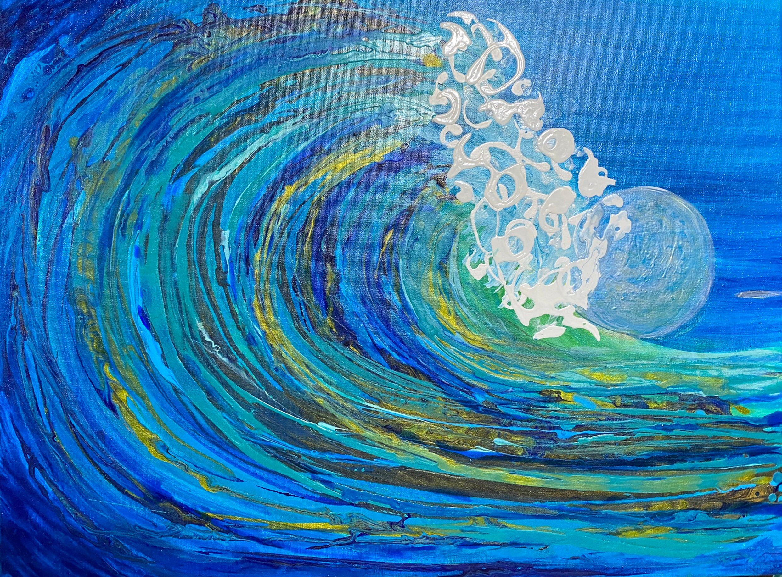 Painting Moonlight Surf 16x20 - Etsy