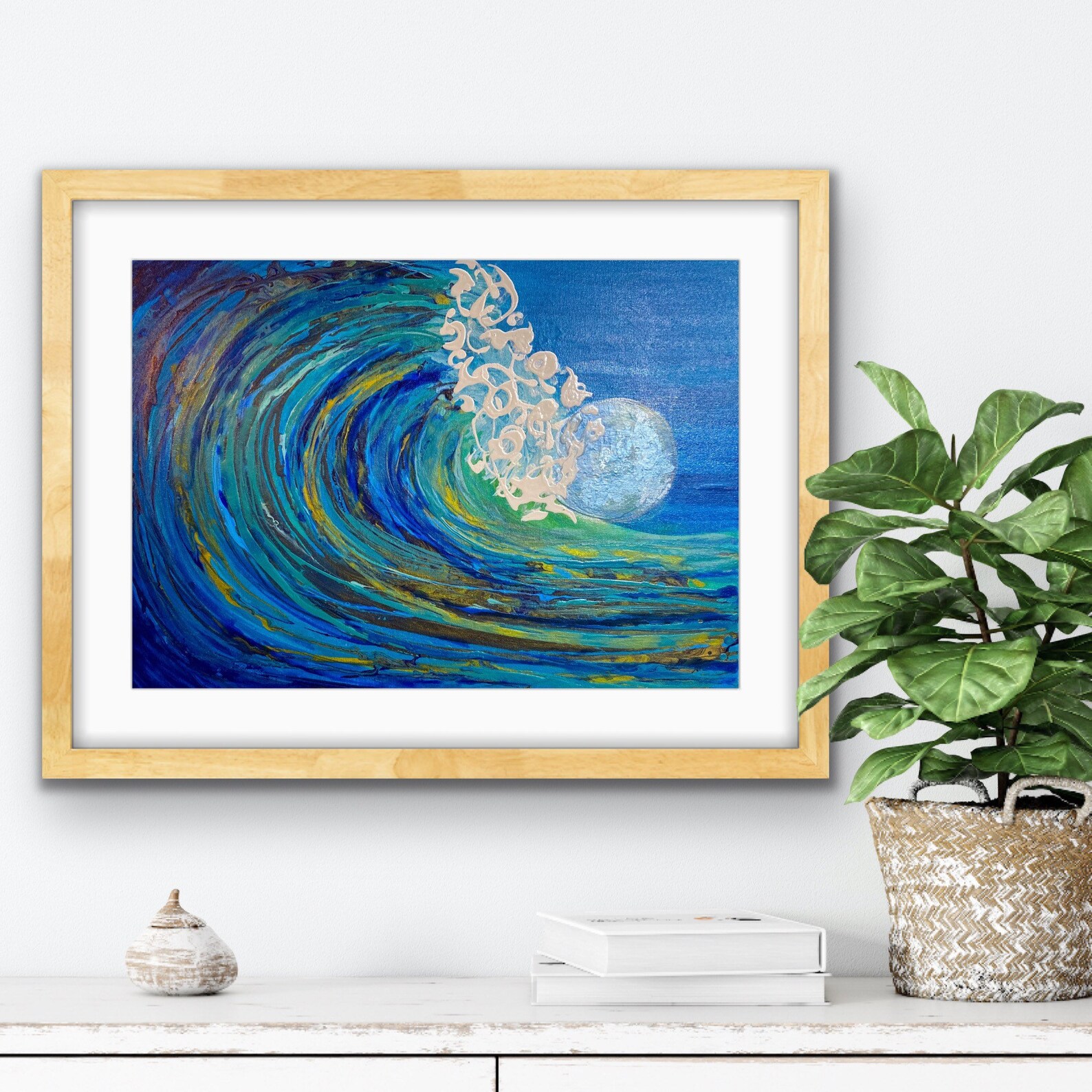 Painting Moonlight Surf 16x20 - Etsy