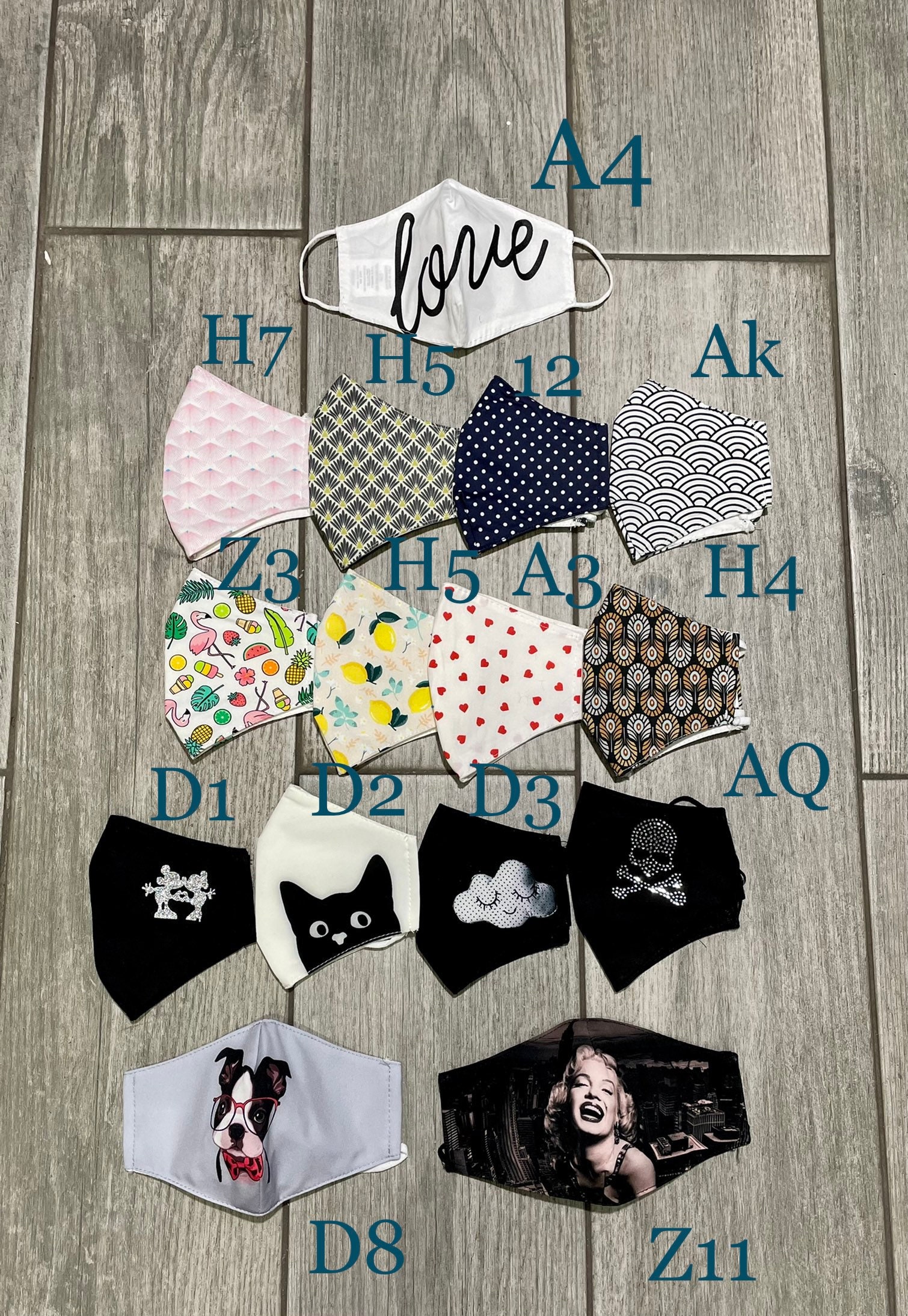 Face Mask Barrier Mask Washable and Reusable Fabric Mask in | Etsy