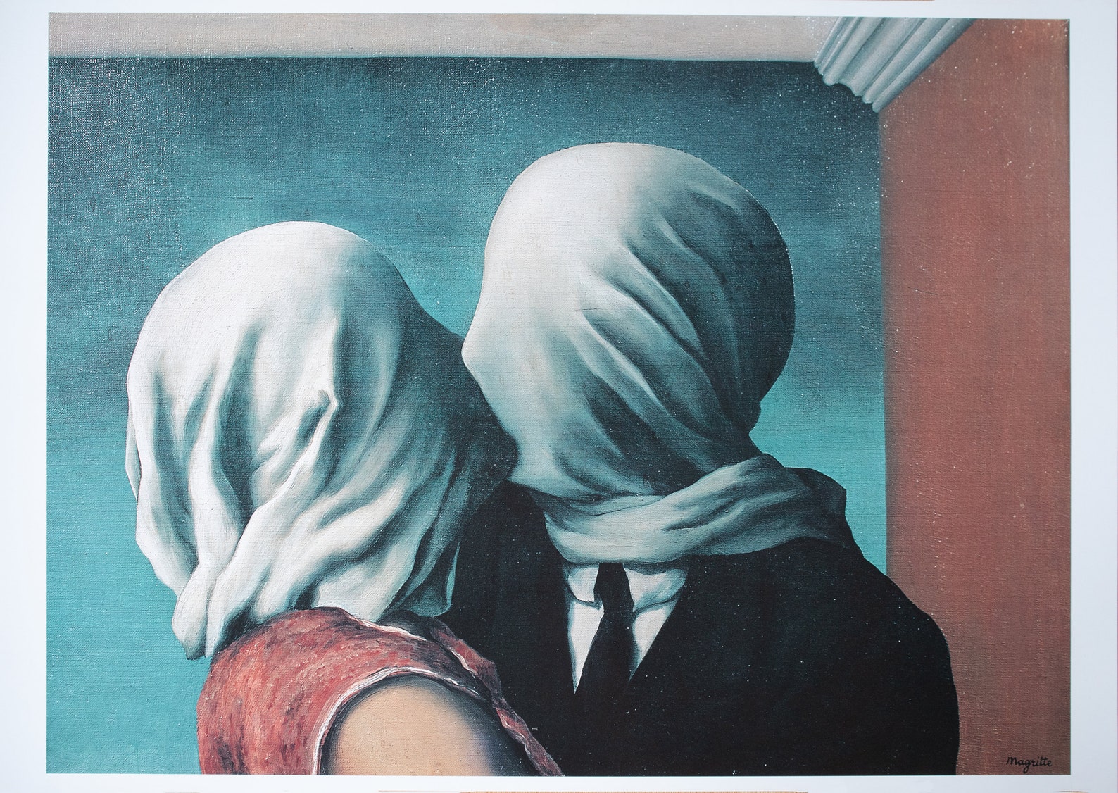 Les Amants lovers Lithograph by Rene Magritte, 1928 - Etsy