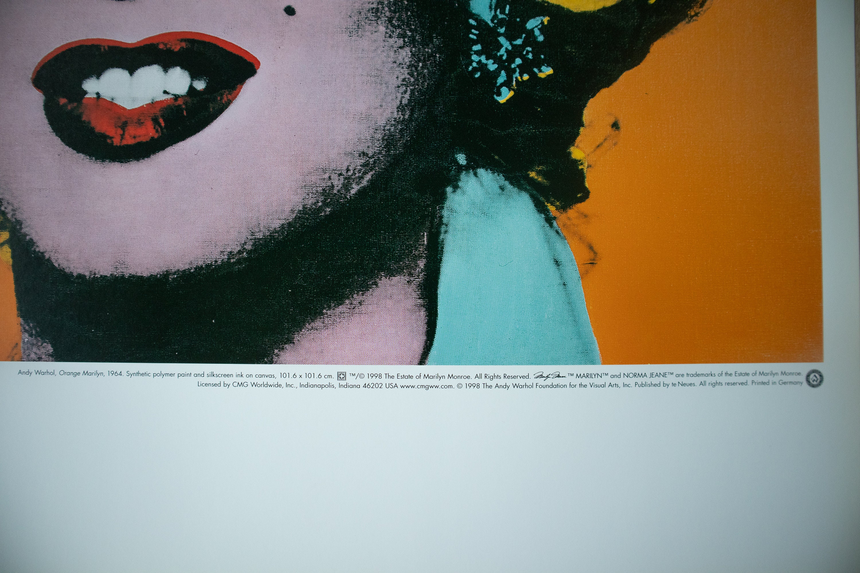 Marilyn, Orange Shot on White Background Lithograph by Andy Warhol ...