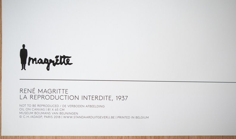 La Reproduction Interdite Lithograph by Rene Magritte, 2014 - Etsy